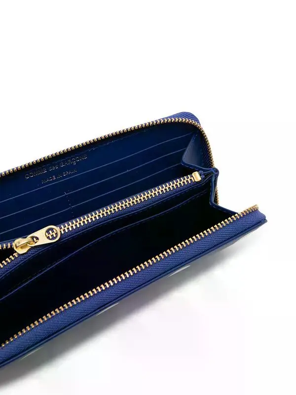 Comme Des Garçons Polka Dot-print Zip-around Wallet