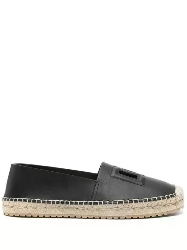 Dolce & Gabbana Logo-embossed Leather Espadrilles