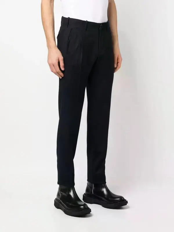 Incotex Mid-rise Tapered Leg Trousers - Blue
