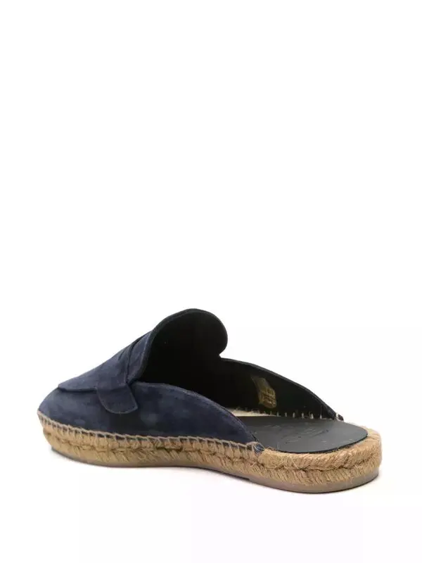 CastaÑer Suede Mules With Penny Slot Detail