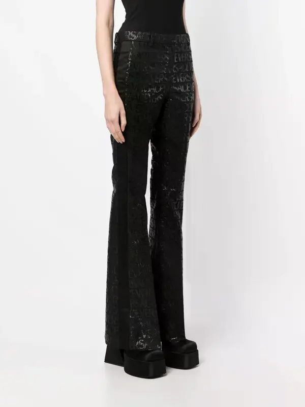 Versace Allover Logo Flared Trousers