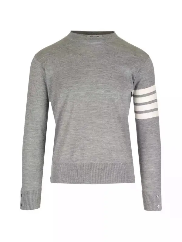 Thom Browne 4-bar Crew Neck Jumper - Grey