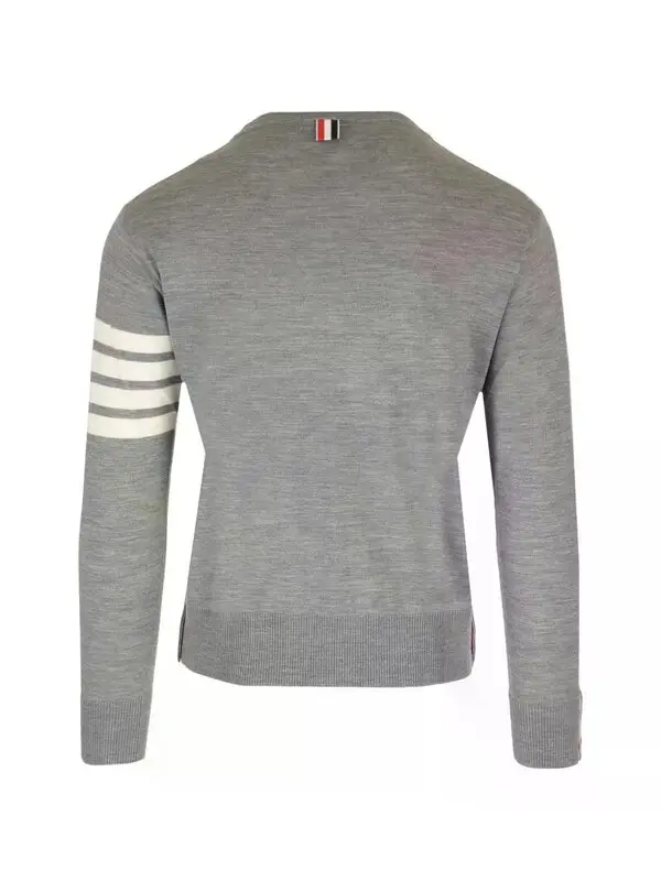 Thom Browne 4-bar Crew Neck Jumper - Grey