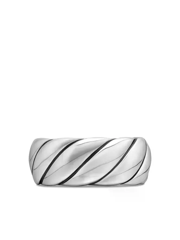 David Yurman Sterling Sculpted Cable Band Ring - Silver