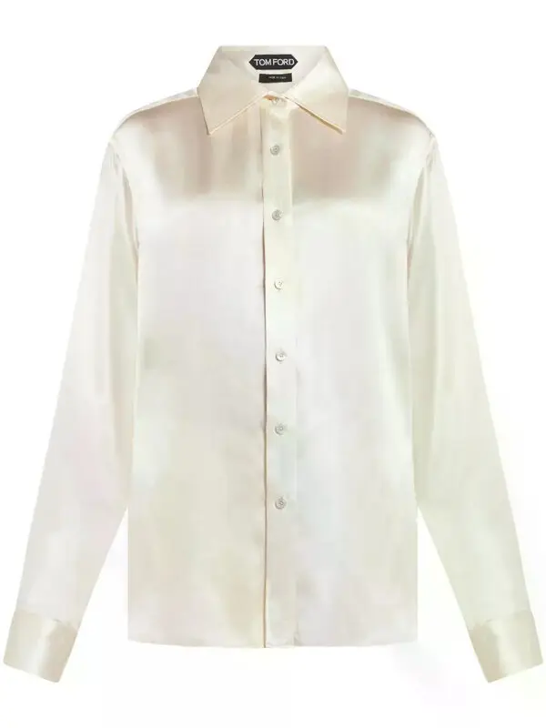 TOM FORD Silk Satin Shirt - Neutrals