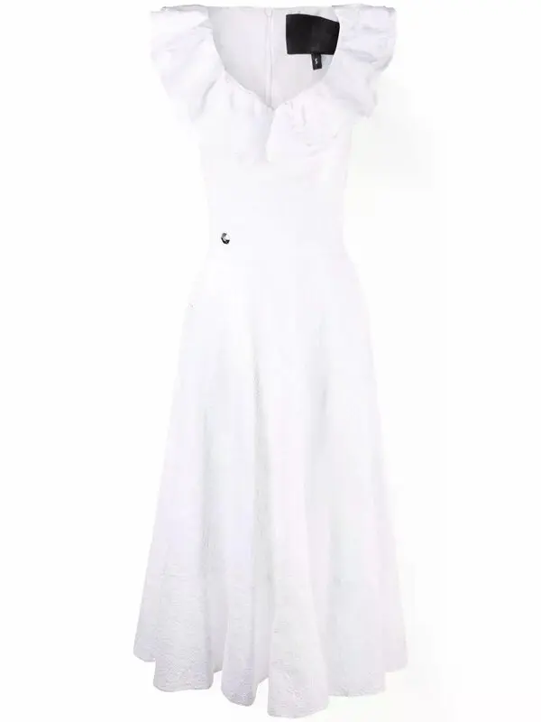 Philipp Plein Lace-design Midi Dress - White