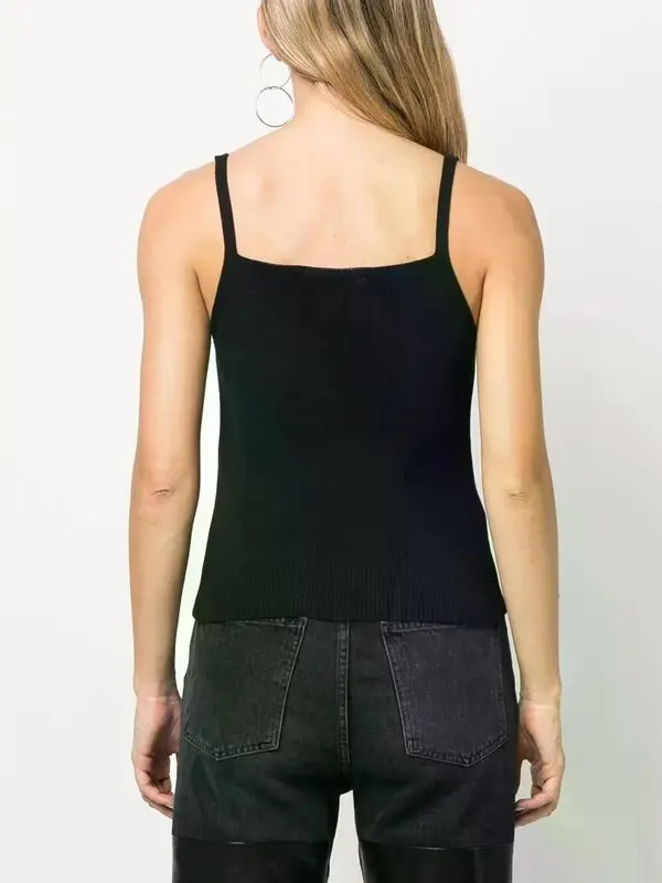 Our Legacy Ribbed-knit V-neck Singlet Top