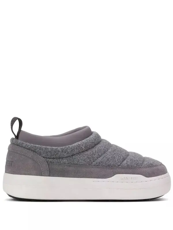 Moon Boot Park Logo-print Slip-on Sneakers - Grey