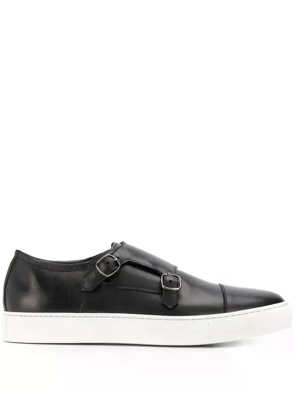 SCAROSSO Fabio Double Buckle Sneakers - Black