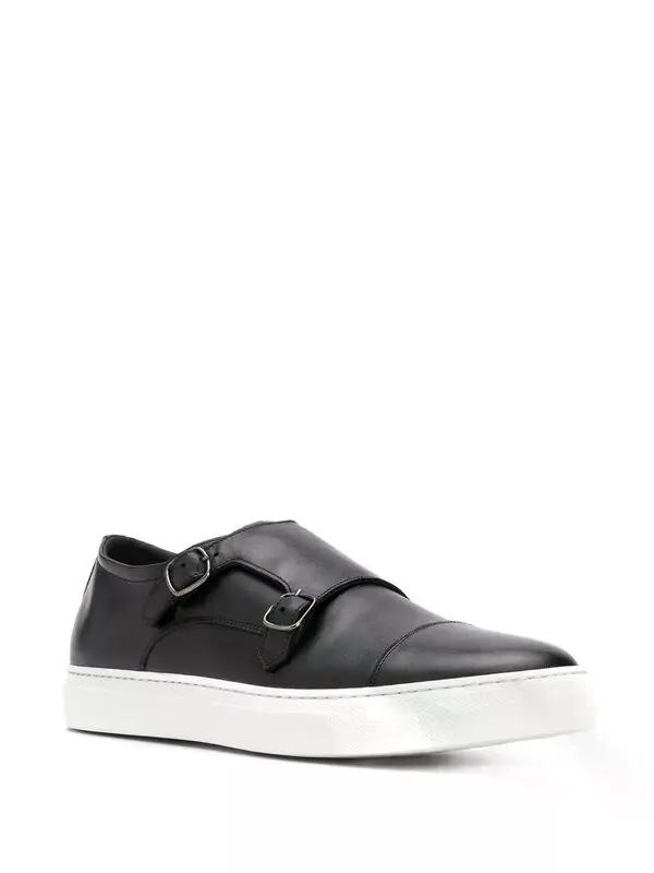 SCAROSSO Fabio Double Buckle Sneakers - Black