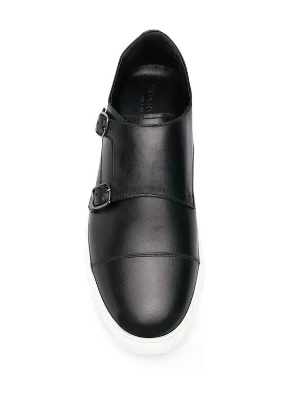 SCAROSSO Fabio Double Buckle Sneakers - Black