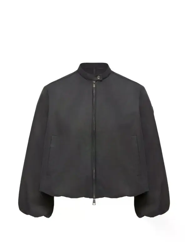 Moncler Zip-up Band Collar Jacket - Black
