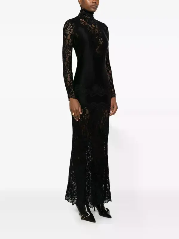 Rabanne Lace Appliqué Maxi Dress