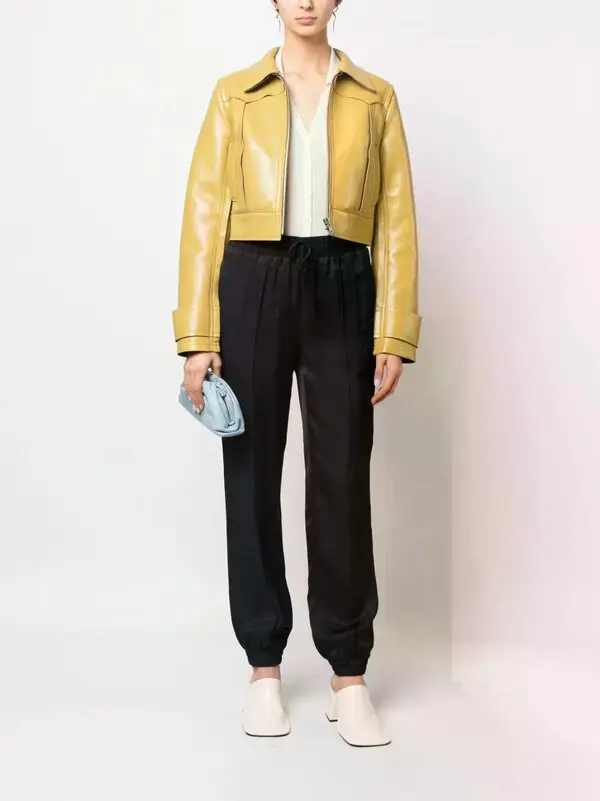 JIL SANDER Drawstring Tapered Trousers - Blue