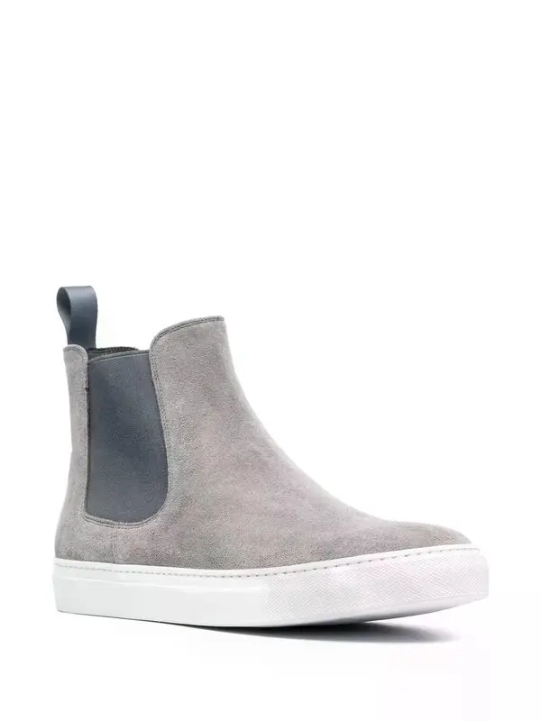 SCAROSSO Elasticated Side-panel Chelsea Boots - Grey