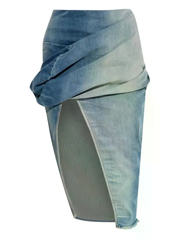 Rick Owens Low Twist Midi Skirt - Blue