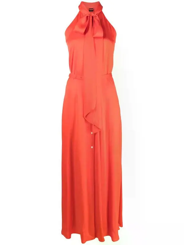 Aspesi Sleeveless V-neck Shirt Dress - Orange