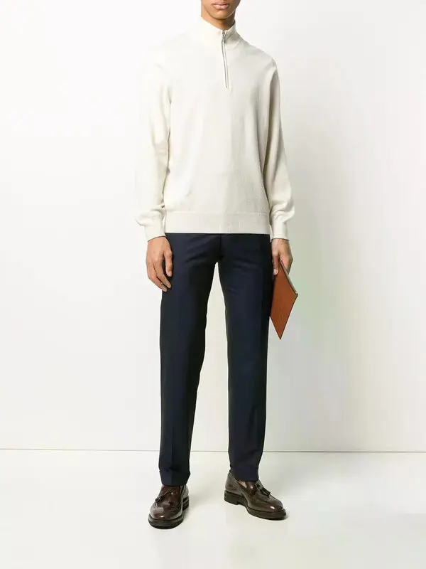Canali Slim Tailored Wool Trousers
