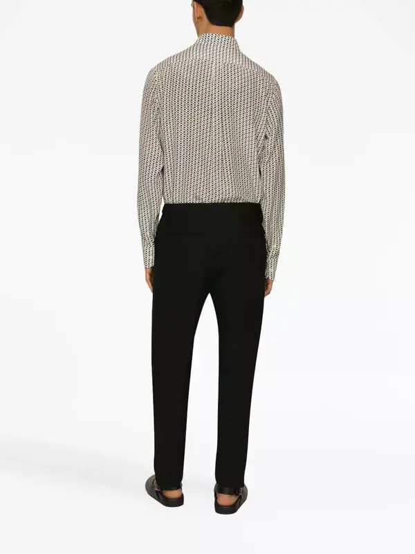 Dolce & Gabbana Tailored Trousers With Logo Plaque