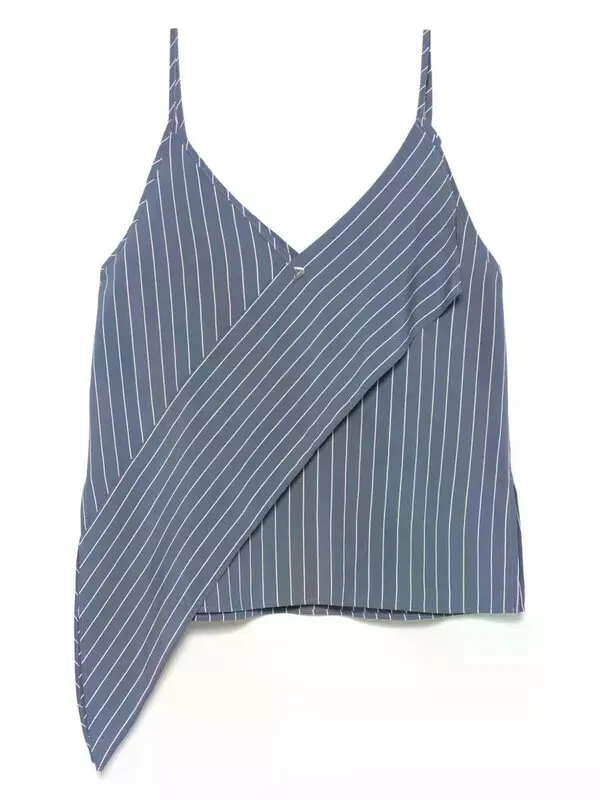 DONDUP Striped V-neck Spaghetti Strap Top
