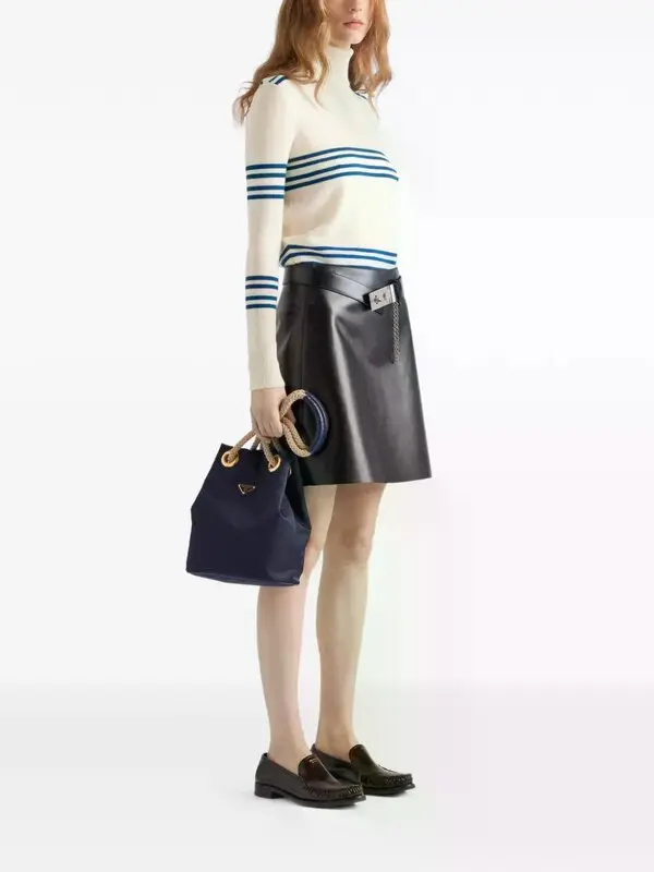 Prada Small Mariner Bucket Bag - Blue