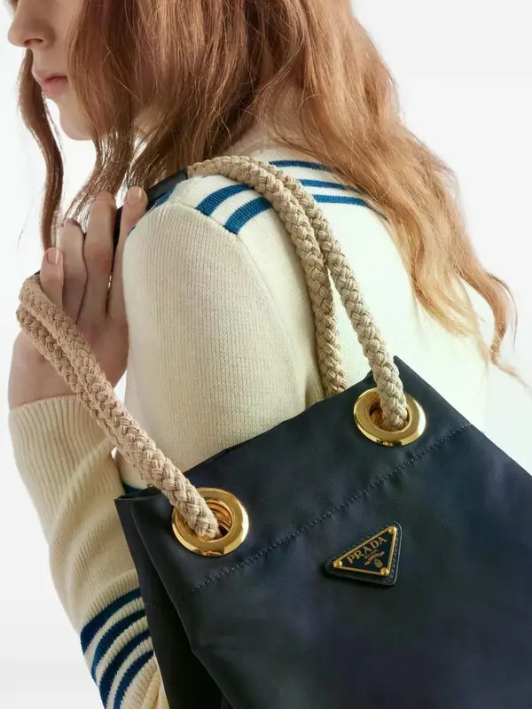 Prada Small Mariner Bucket Bag - Blue