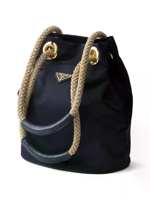 Prada Small Mariner Bucket Bag - Blue