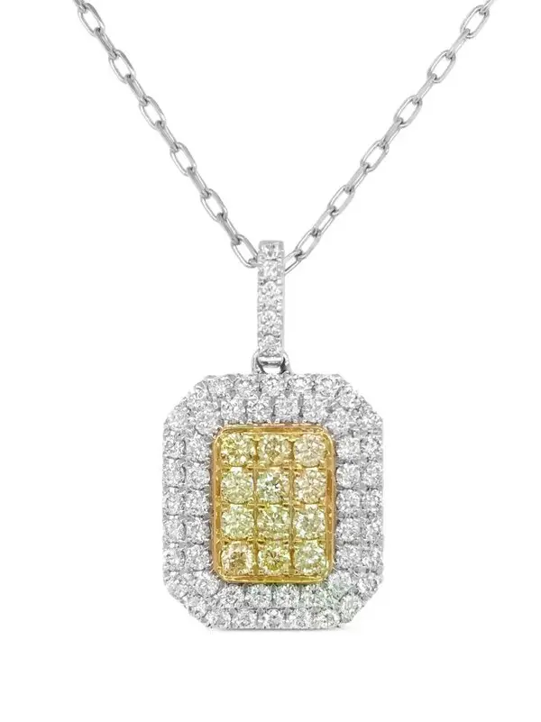 HYT JEWELRY 18kt Gold And Platinum Diamond Necklace - Silver