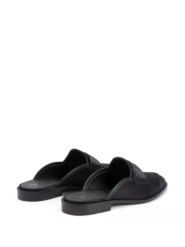 GIUSEPPE ZANOTTI Bizeet Suede And Leather Slip-on Loafers