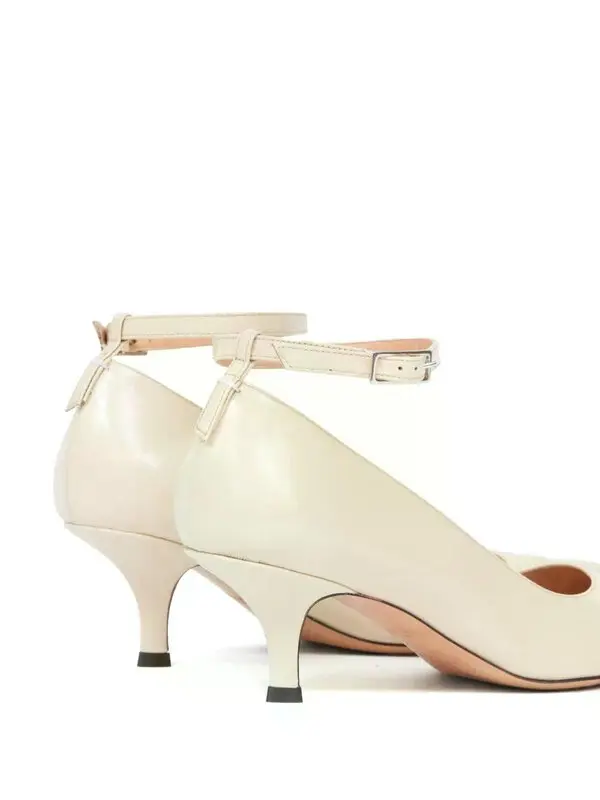 MAISON MARGIELA 55mm Crinkled Leather Pumps - Neutrals