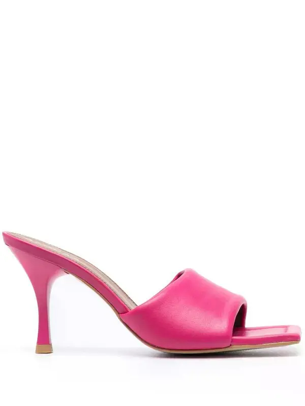 ALOHAS Puffy High Heel Square Toe Sandals