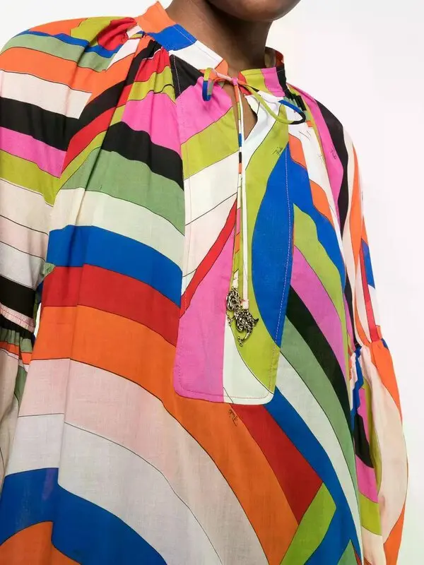Emilio Pucci Iridescent Print Cotton Mini Dress