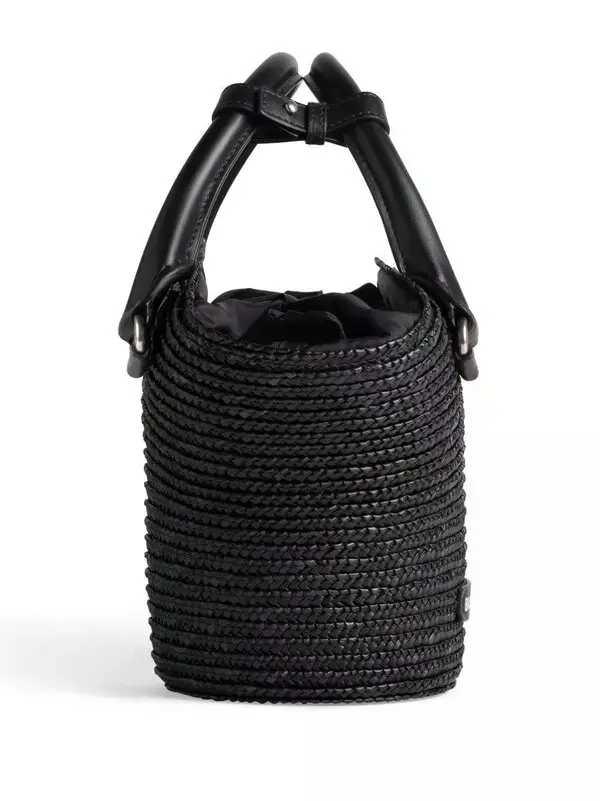 Balenciaga Mini Braided Raffia Tote Bag