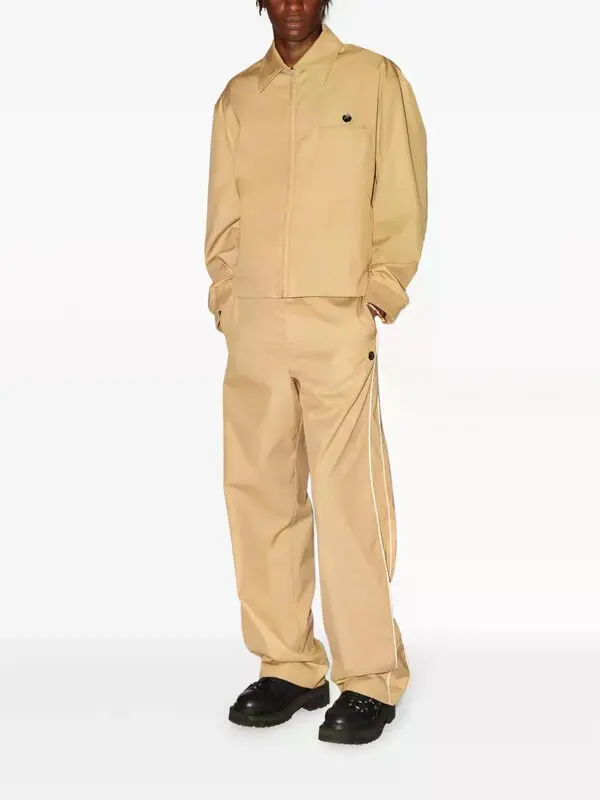 AMBUSH Striped Cotton Jacket - Brown
