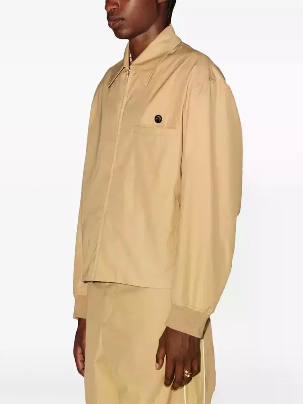 AMBUSH Striped Cotton Jacket - Brown