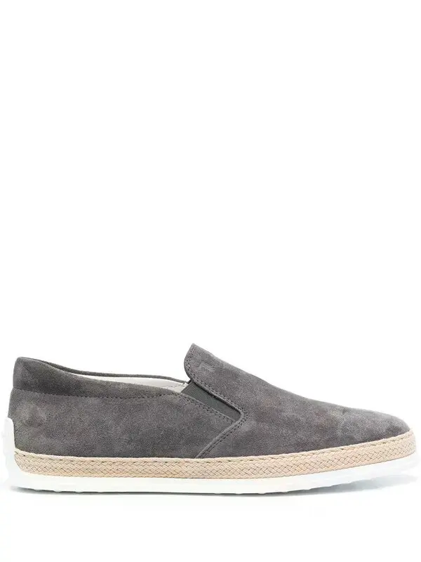 TOD'S Suede Slip-on Loafers With Studded Sole