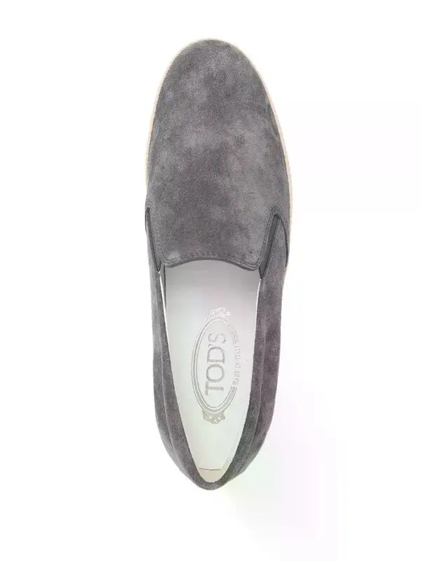 TOD'S Suede Slip-on Loafers With Studded Sole