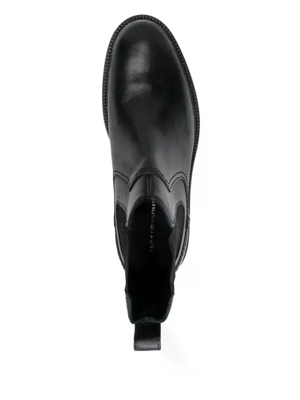 Tommy Hilfiger Leather Chelsea Boots With Lug Sole