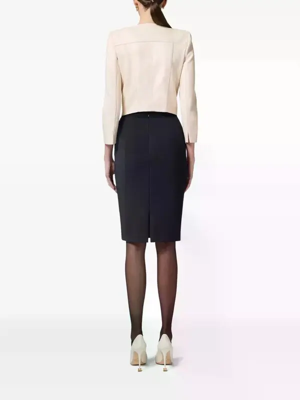 Elisabetta Franchi Leather Jacket With Flower Appliqués