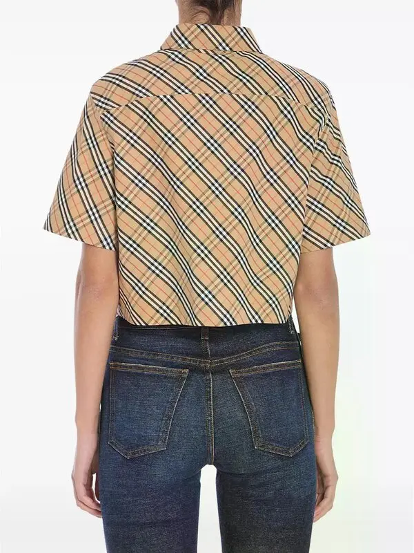 Burberry Cropped Check Shirt