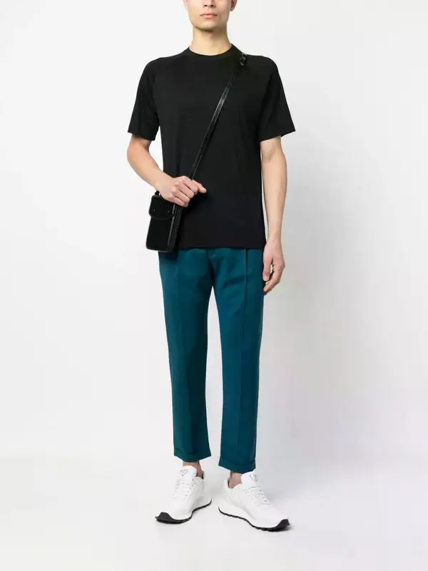 Zegna Short-sleeve Wool T-shirt - Black