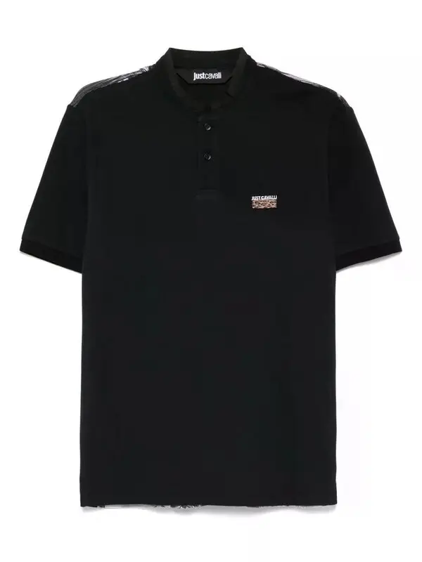 Just Cavalli Logo-embroidered Polo Shirt