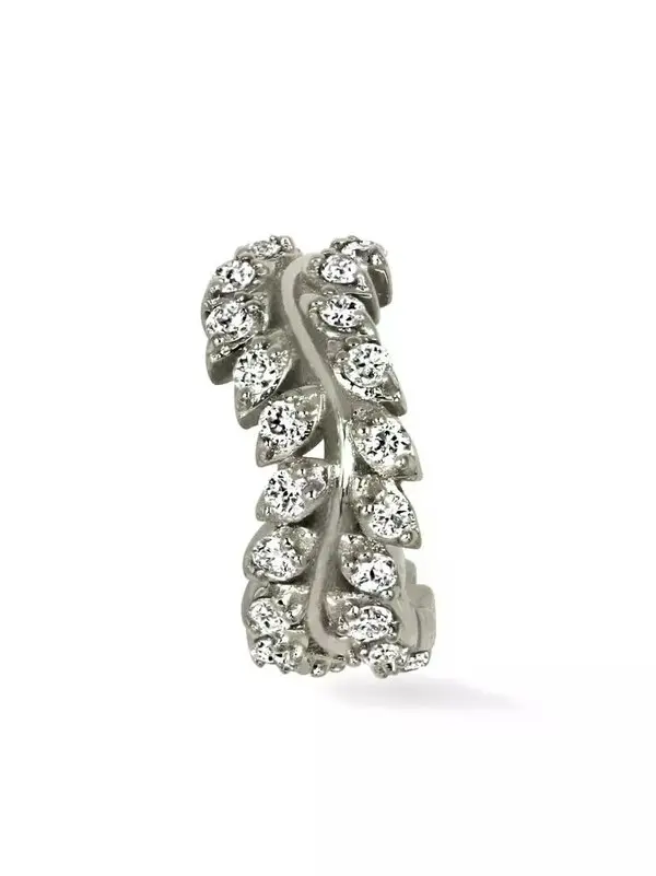 LARK & BERRY 14kt White Gold Diamond Hoop Earring