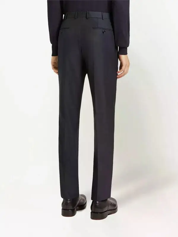 Zegna 15milmil15 Tailored Wool Trousers - Blue