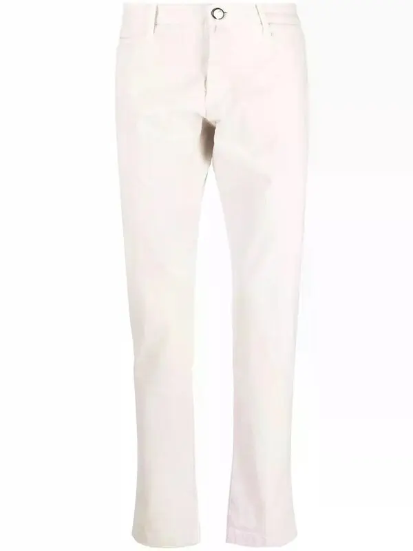 Jacob Cohen Four-pocket Stretch-cotton Chinos - Neutrals