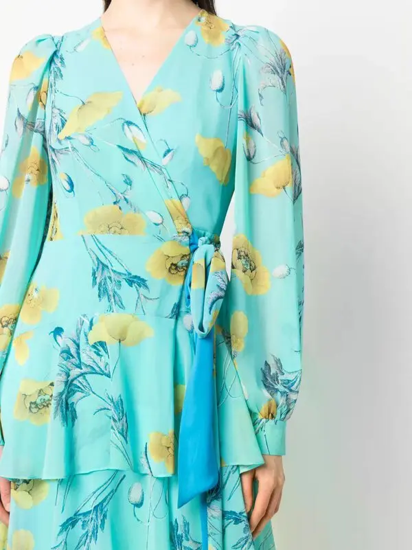 Diane Von Furstenberg Silvia Tiered Floral Print Dress