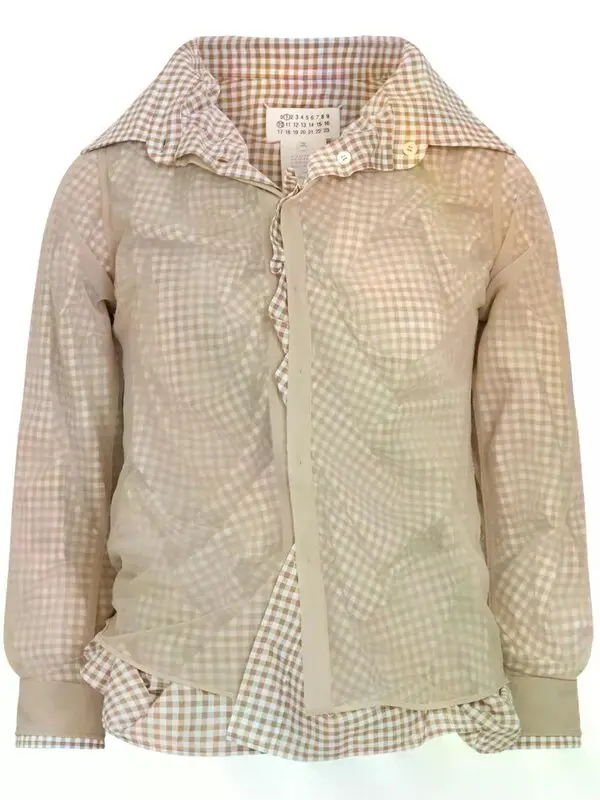 MAISON MARGIELA Checked Cotton Shirt - Neutrals