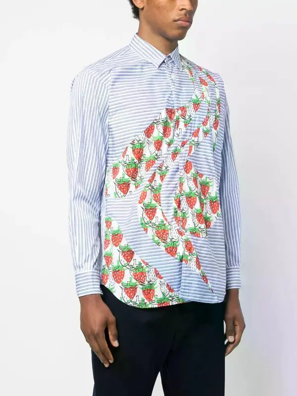 Comme Des Garçons Graphic-print Cotton Shirt