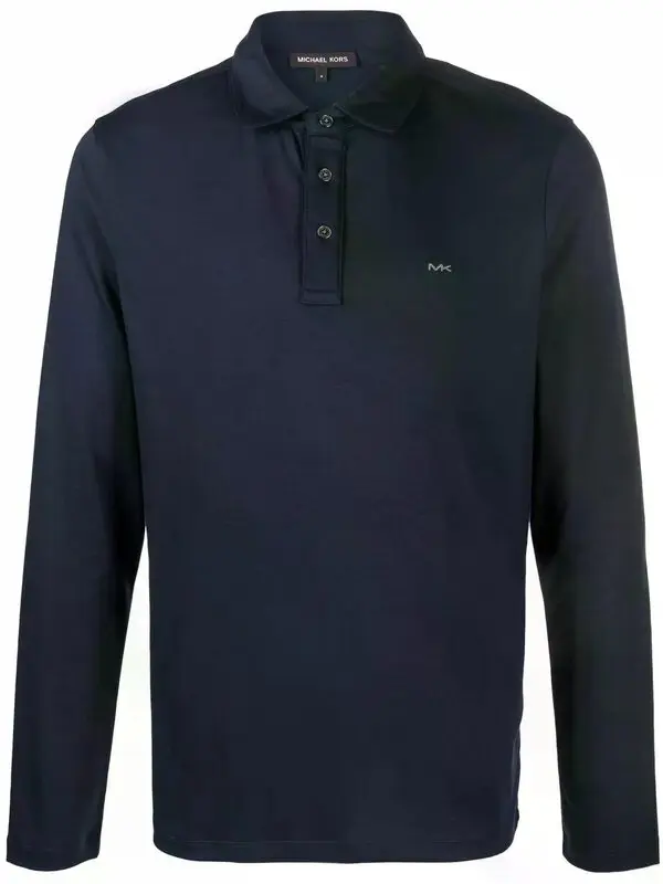 Michael Kors Embroidered-logo Polo Shirt - Blue