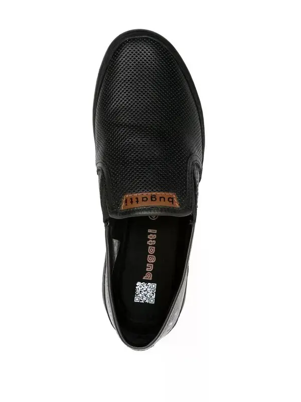 BUGATTI Crooner Perforated Leather Slip-on Loafers
